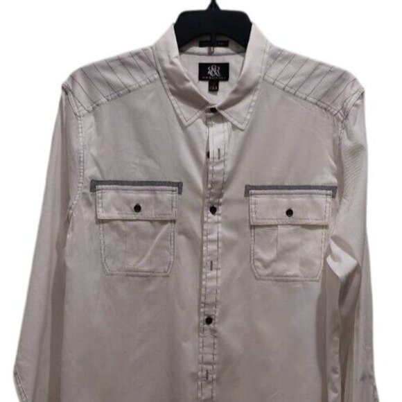 Rock & Republic | Shirts | Rock Republic Mens White Xl Buttonup Shirt ...